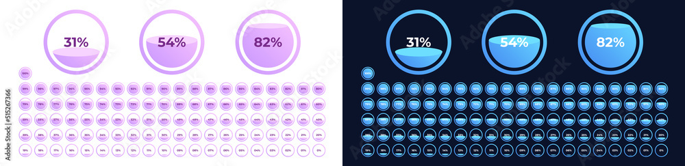 Loading indicator. Progress bar. Filling capacity. Blue color, black ...