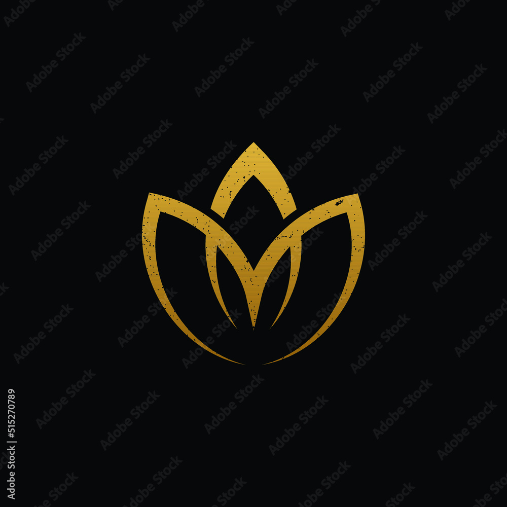 abstract initial letter AM logo in gold color isolated in black ...