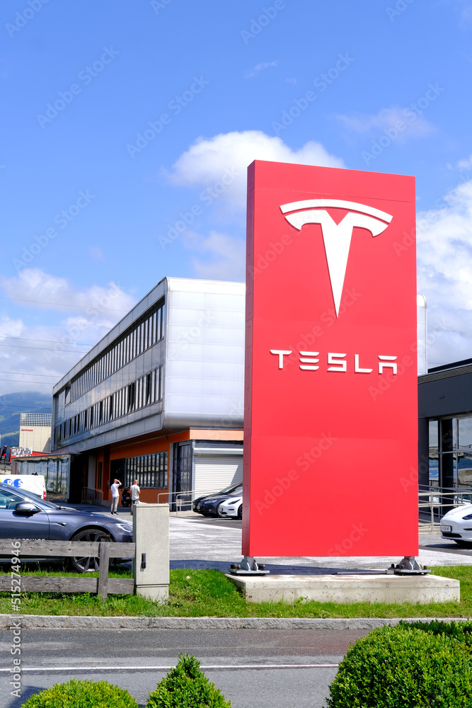 Tesla office, American company, electric car manufacturer Elon Musk ...