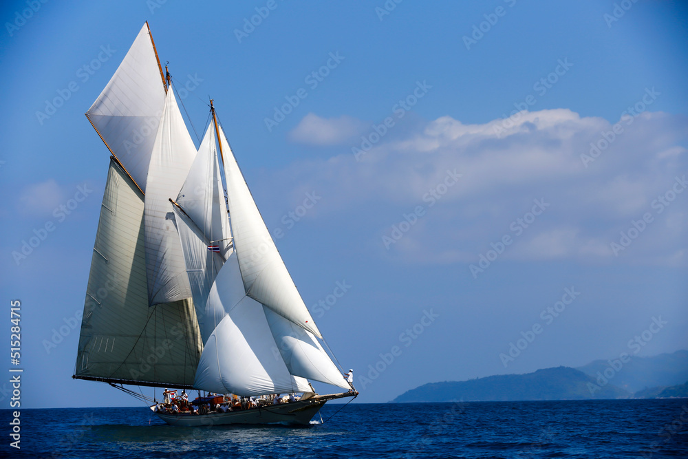 Luxury Sailing Ship Schooner Yacht Stock Photo | Adobe Stock