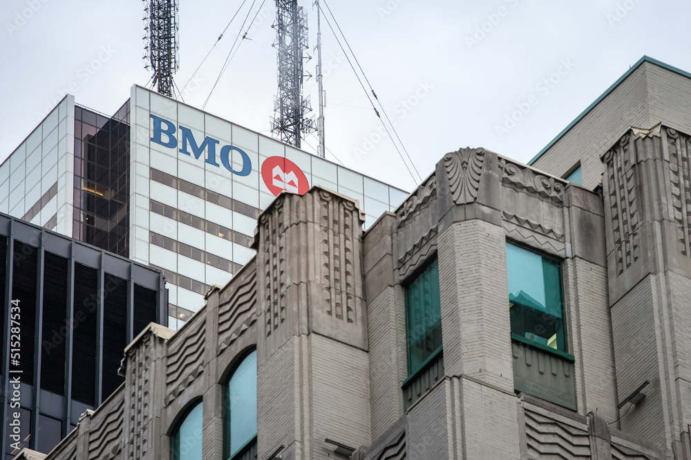 TORONTO, CANADA - NOVEMBER 13, 2018: Bank of Montreal logo, known as ...