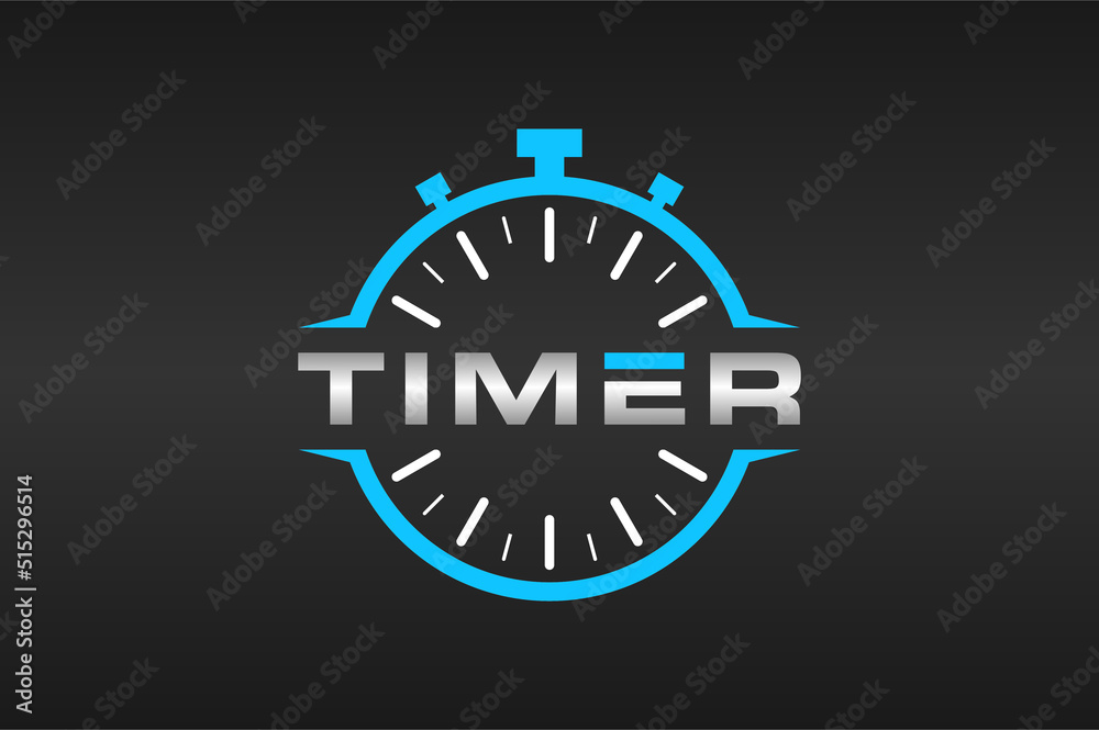 time timer logo Stock Vector | Adobe Stock
