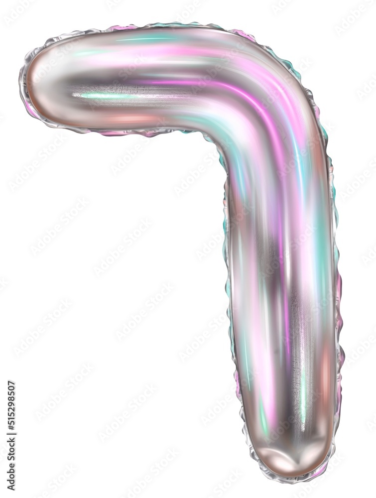 Silver foil inflatable toys font Hebrew letters balloons. 3d ...