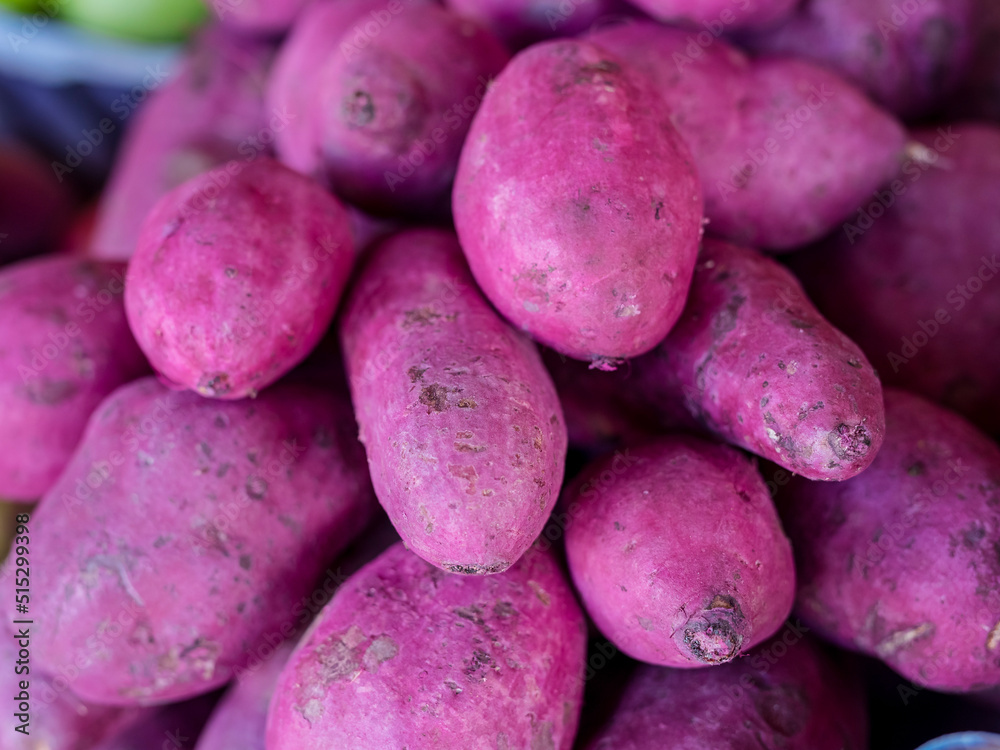 Purple Yam, known locally as Ube, for sale a public market in Tagaytay ...
