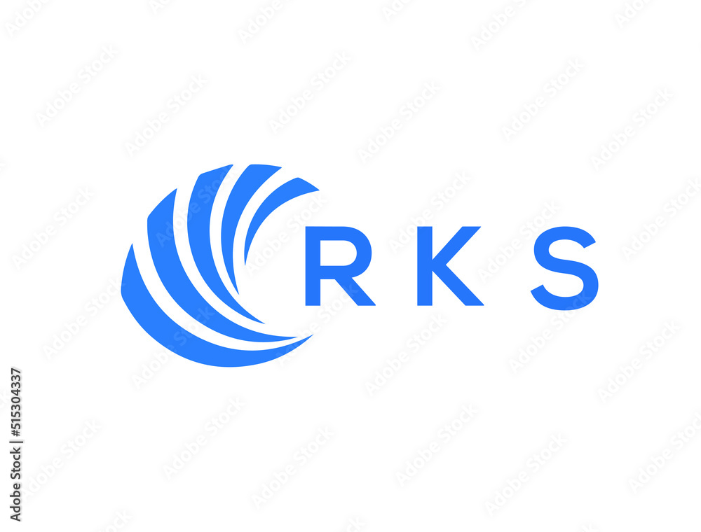 RKS Flat accounting logo design on white background. RKS creative ...
