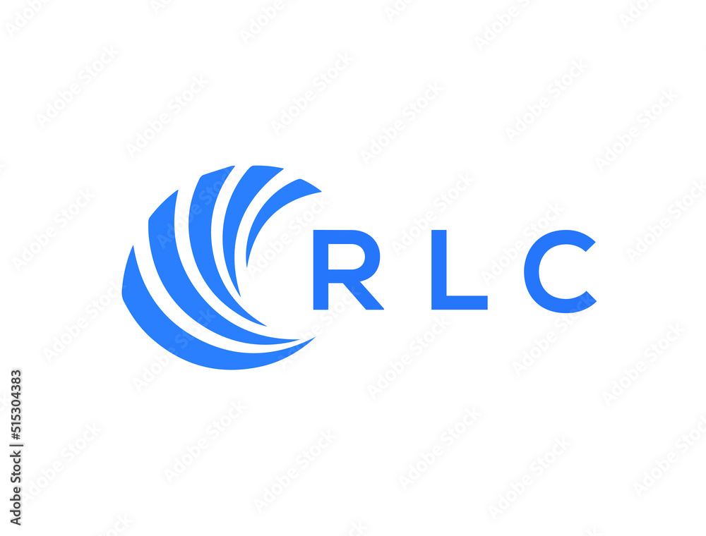 RLC Flat accounting logo design on white background. RLC creative ...