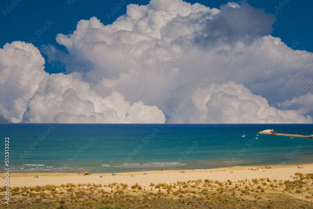 Summer view of Punta Aderci and Punta Penna beach, Vasto, Abruzzo in ...