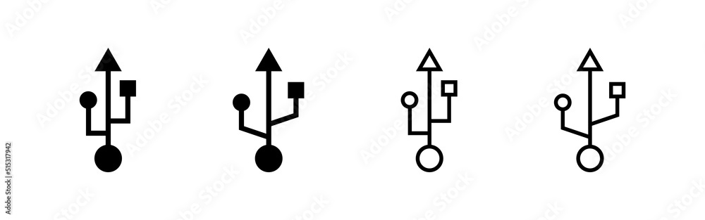 Usb icon vector. Flash disk sign and symbol. flash drive sign. Stock ...