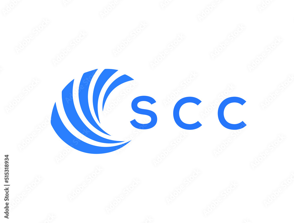 SCC Flat accounting logo design on white background. SCC creative ...