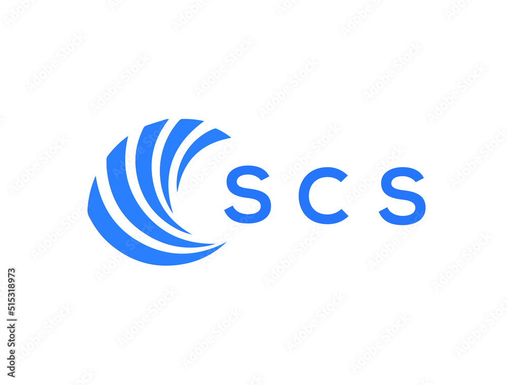 Vecteur Stock SCS Flat accounting logo design on white background. SCS ...