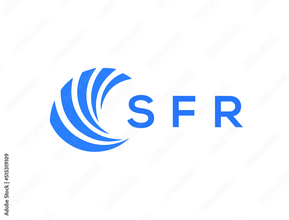 SFR Flat accounting logo design on white background. SFR creative ...