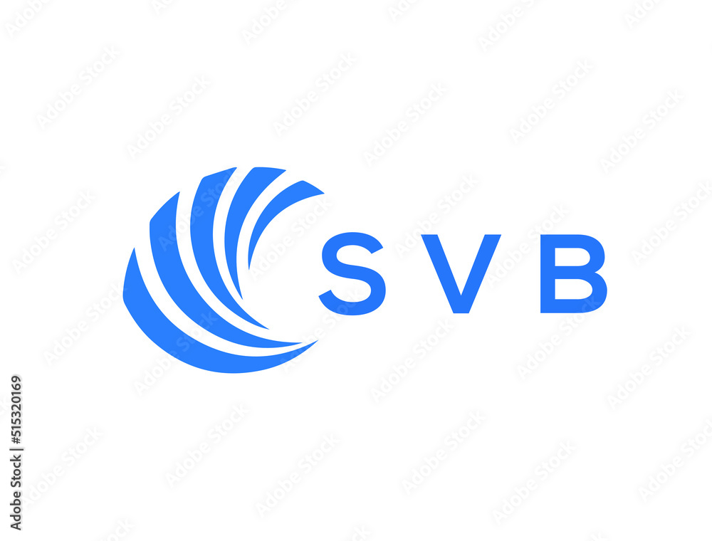 SVB Flat accounting logo design on white background. SVB creative ...