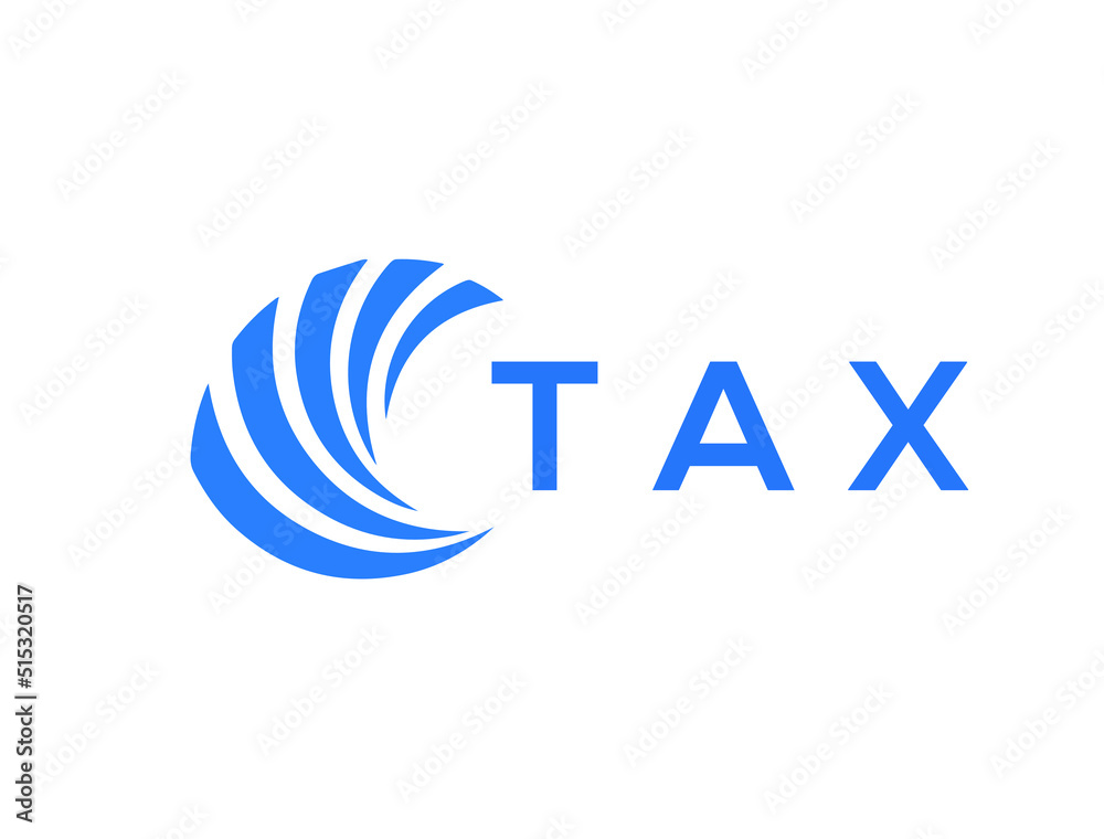 TAX Flat accounting logo design on white background. TAX creative ...