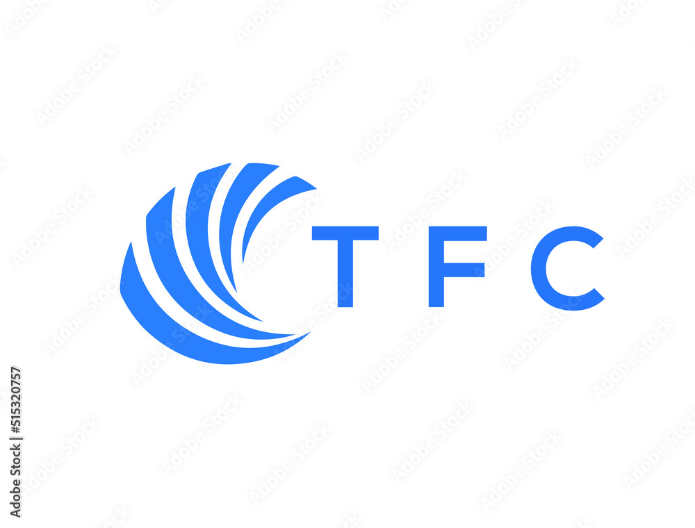 TFC Flat accounting logo design on white background. TFC creative ...