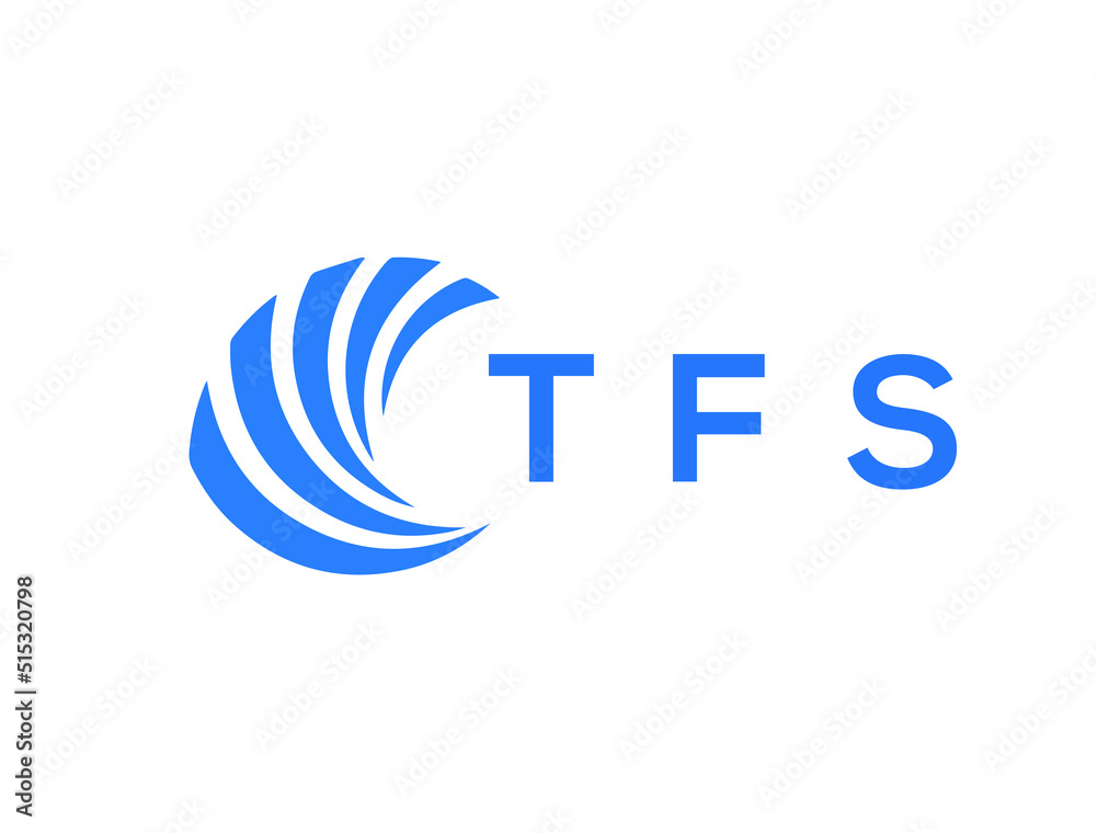 TFS Flat accounting logo design on white background. TFS creative ...
