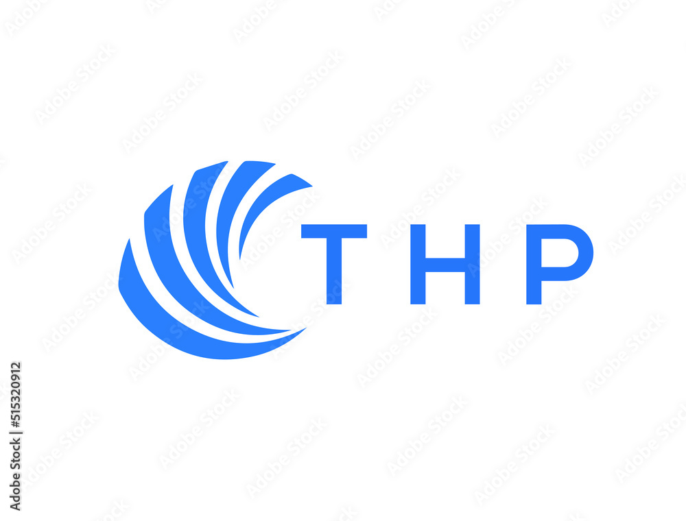THP Flat accounting logo design on white background. THP creative ...