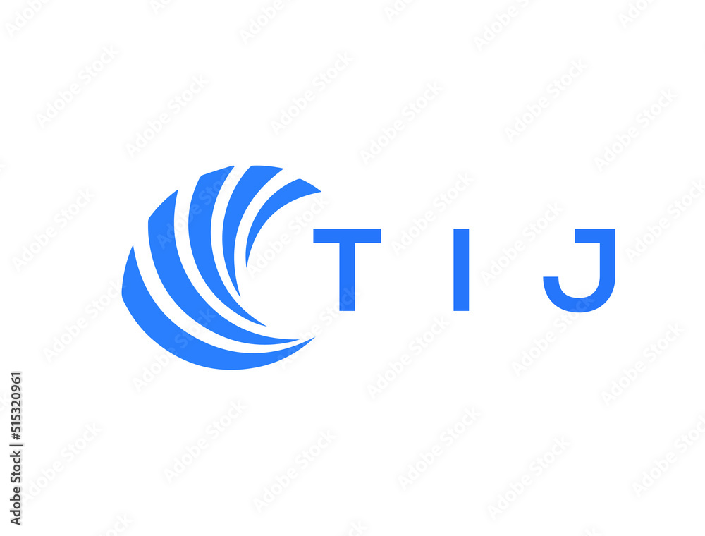 TIJ Flat accounting logo design on white background. TIJ creative ...