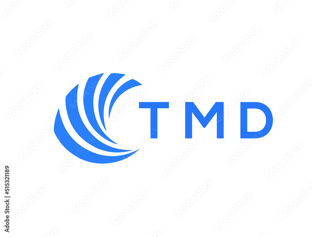 TMD Flat accounting logo design on white background. TMD creative ...