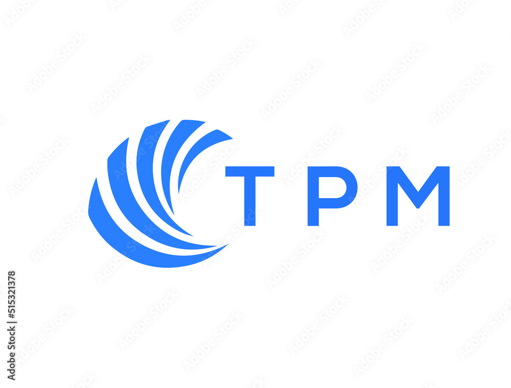 TPM Flat accounting logo design on white background. TPM creative ...