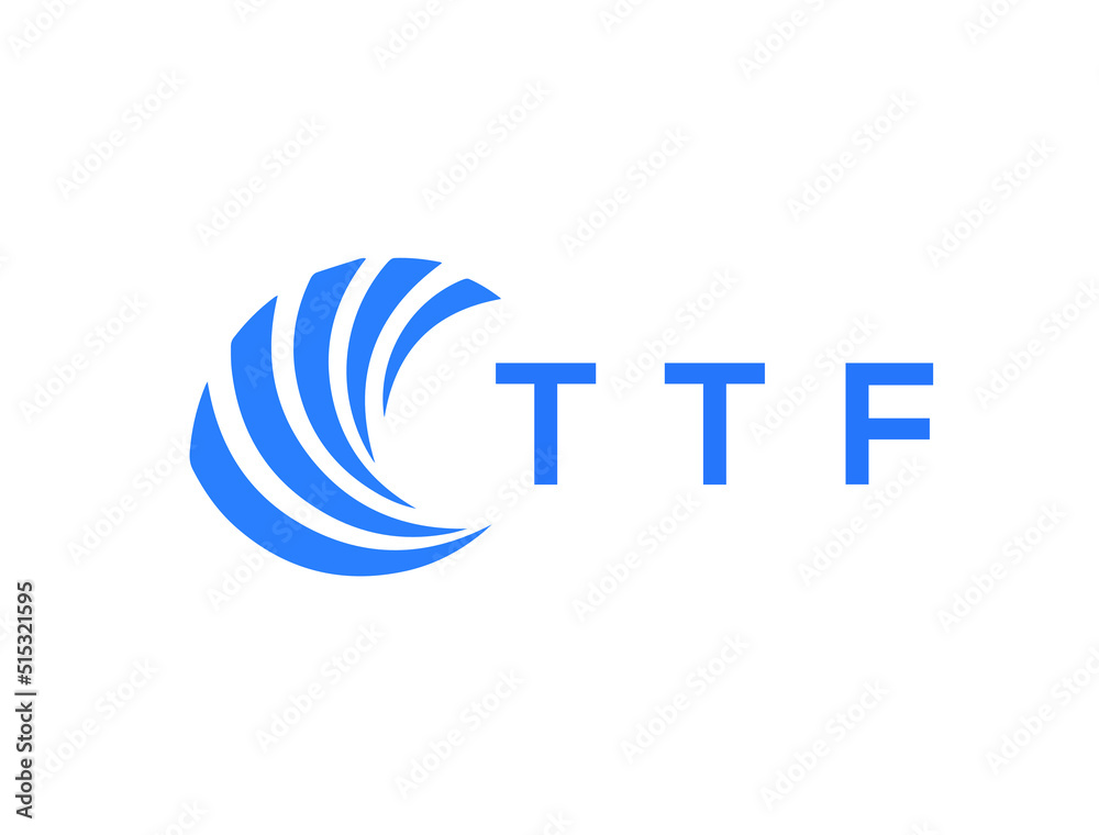 TTF Flat accounting logo design on white background. TTF creative ...