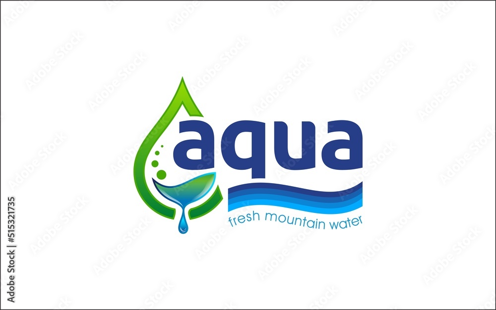 Illustration graphic vector of natural fresh mountain water logo design ...