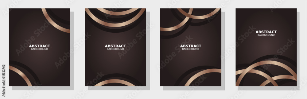 Collection of modern brown backgrounds with circle stripes pattern ...