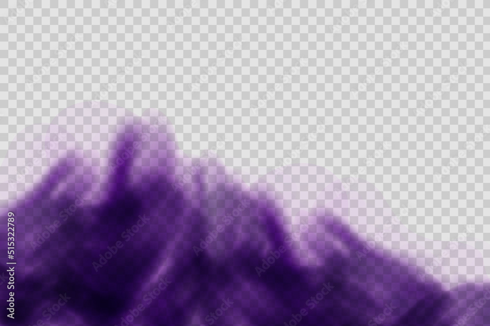 Dust violet cloud dirt,cigarette smoke, smog, soil and sand particles ...