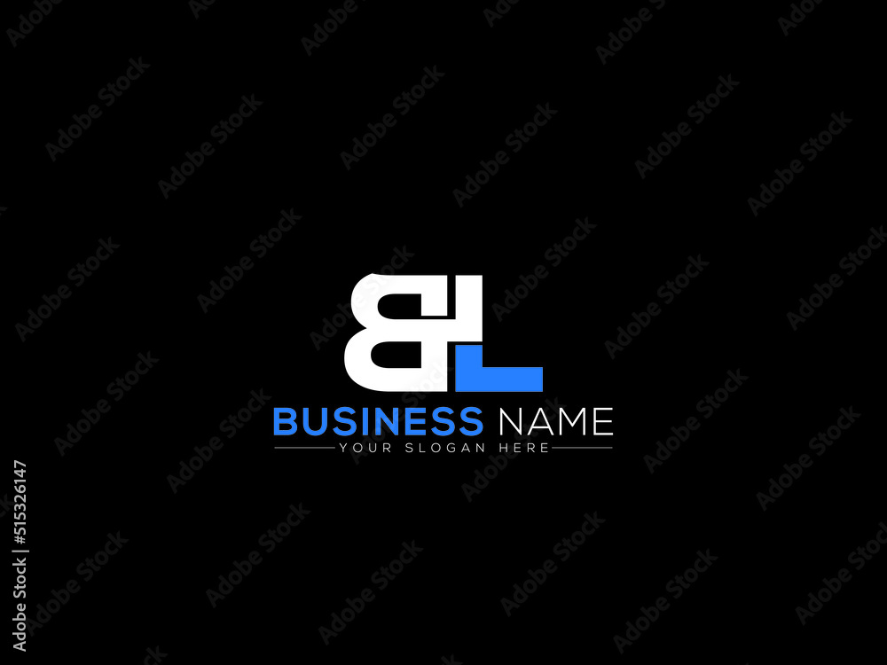 Unique BL Logo Letter Vector, Colorful Bl lb Logo Icon With Bold White ...
