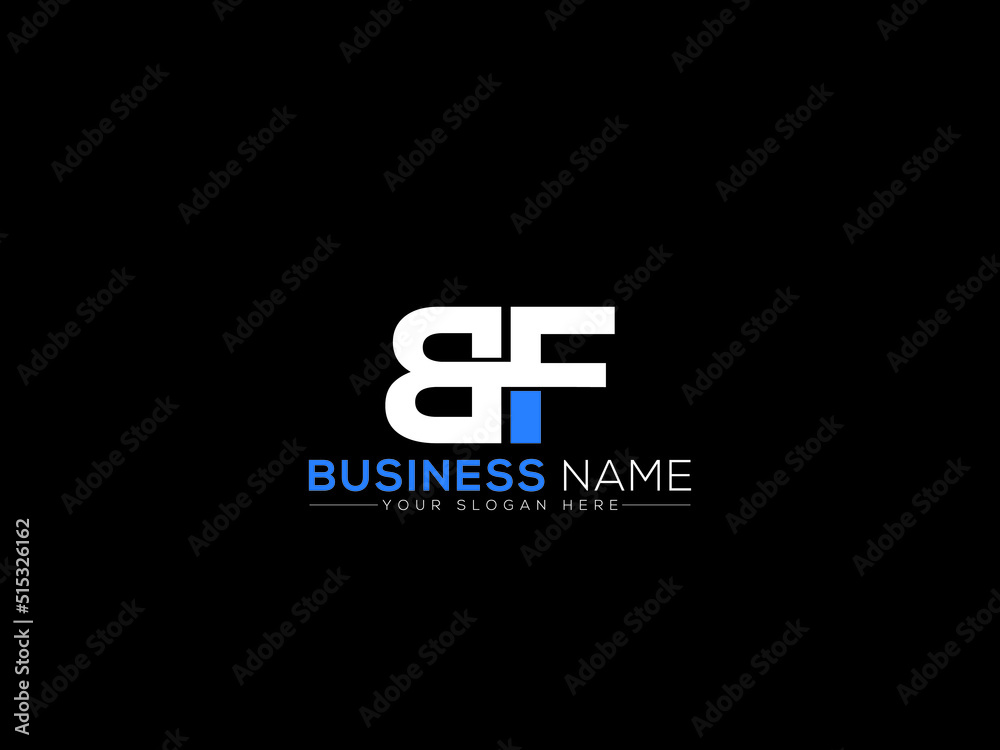 Unique BF Logo Letter Vector, Colorful Bf fb Logo Icon With Bold White ...