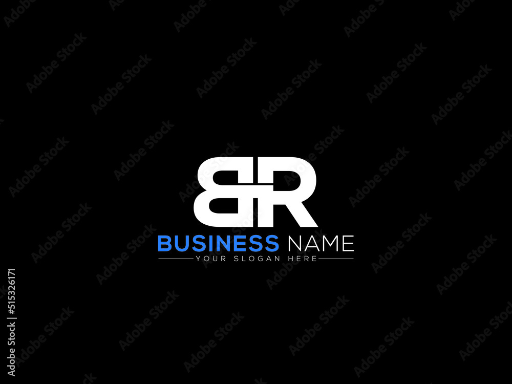 Unique BR Logo Letter Vector, Colorful Br rb Logo Icon With Bold White ...