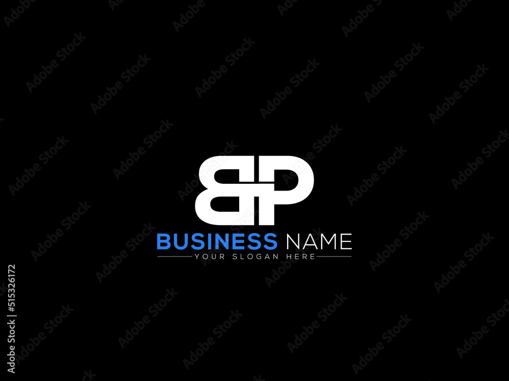 Unique BP Logo Letter Vector, Colorful Bp pb Logo Icon With Bold White ...