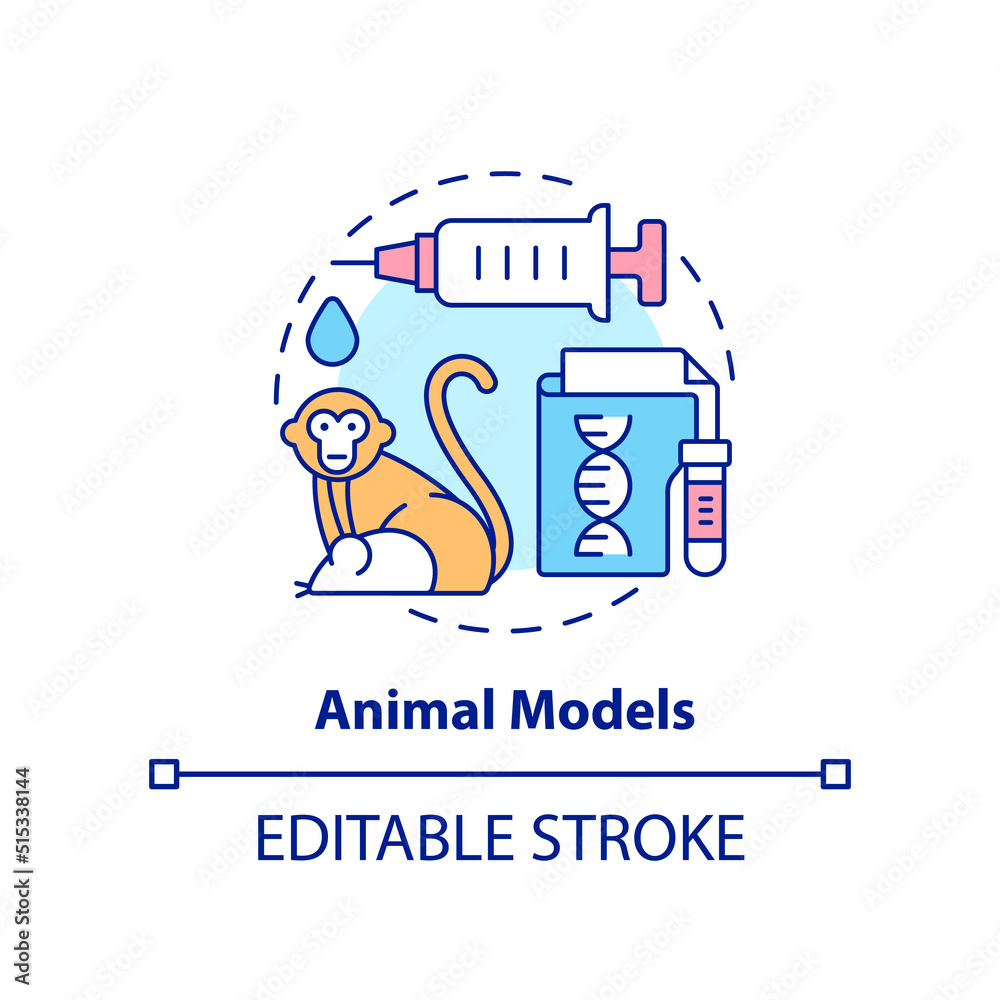 Animal models concept icon. Pandemic preparedness preclinical research abstract idea thin line ...