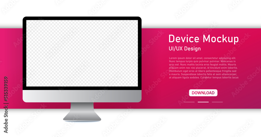 Computer screen User interface interface and UX design. Realistic gray ...