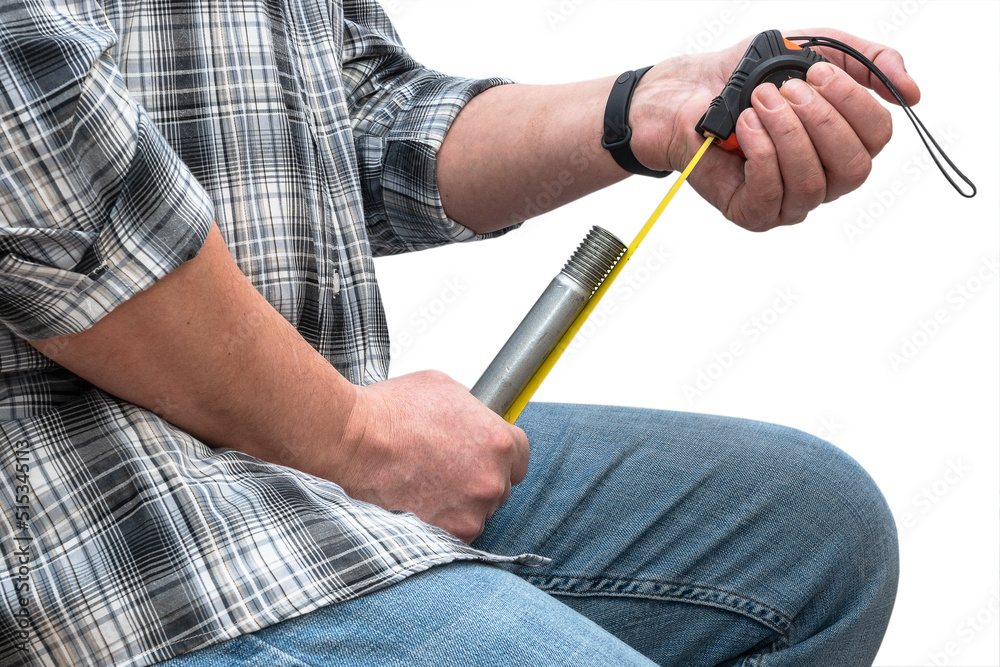 A man measures the length of a penis. The concept of sexual complexes ...