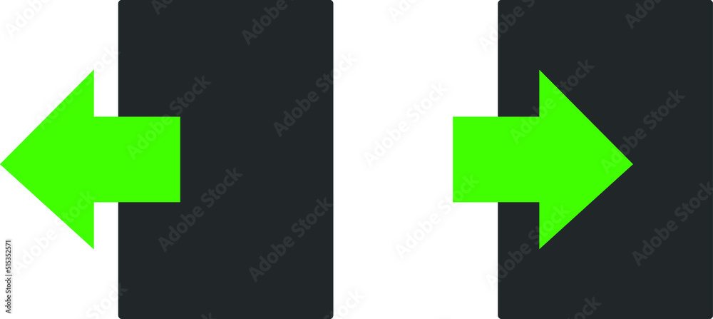enter exit icon Vector illustration. image or clip art. Stock Vector ...