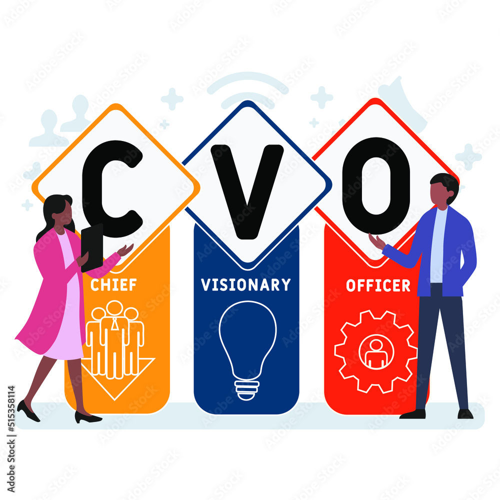 Vecteur Stock CVO - Chief Visionary Officer acronym. business concept ...