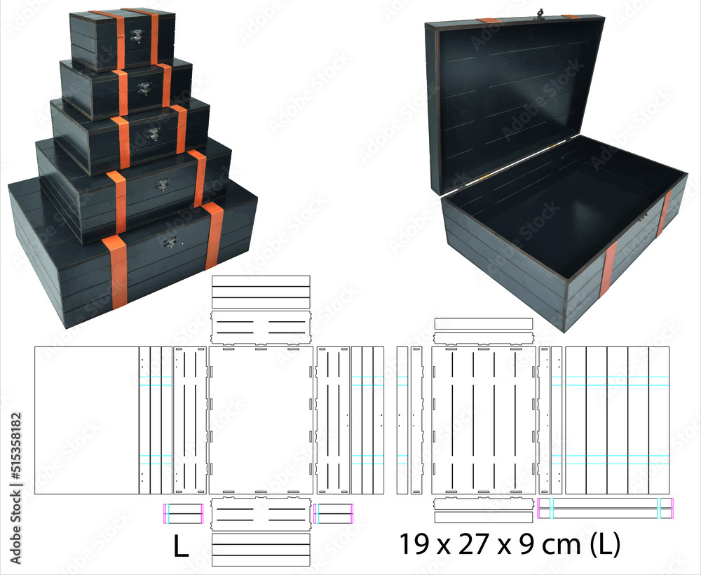 Wooden Box Jewelery Box Gift 3mm Digital File For Laser and CNC files ...