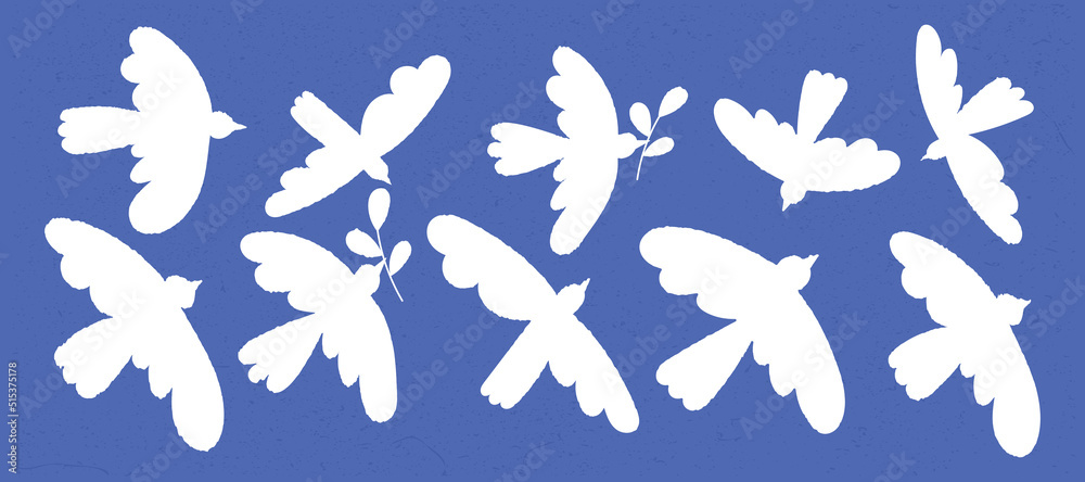 Flying dove bird icon silhouette vector illustration isolated on white ...