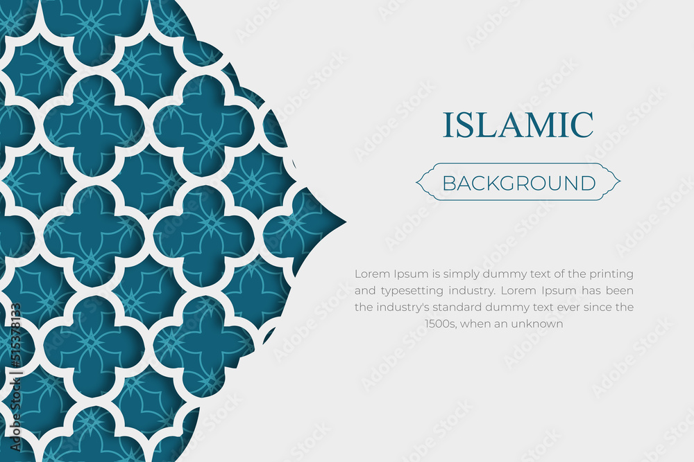 Islamic background design with seamless background Stock Vector | Adobe ...