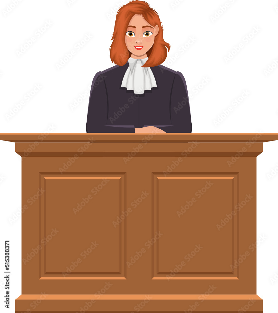 Judge woman clipart design illustration Stock Vector | Adobe Stock
