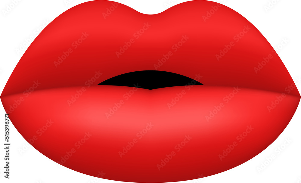 Red lips clipart design illustration Stock Illustration | Adobe Stock