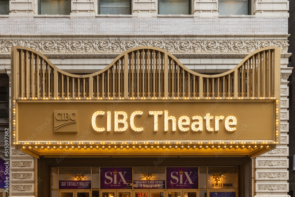CHICAGO, IL, USA - JULY 1, 2022: The CIBC Theater is located in the ...