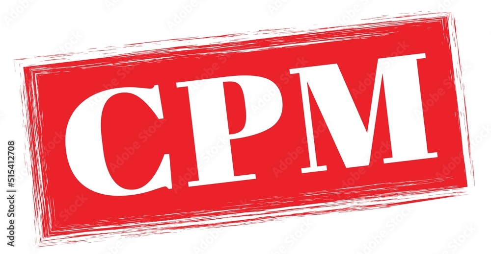 CPM text written on red stamp sign. Stock Illustration | Adobe Stock