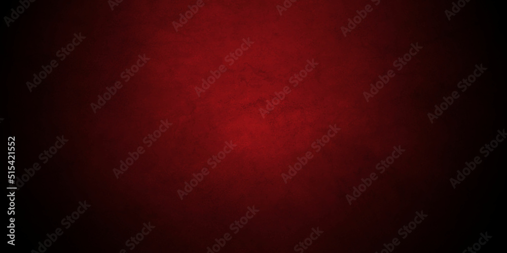 Vecteur Stock Red wall backdrop background with red faded border and ...