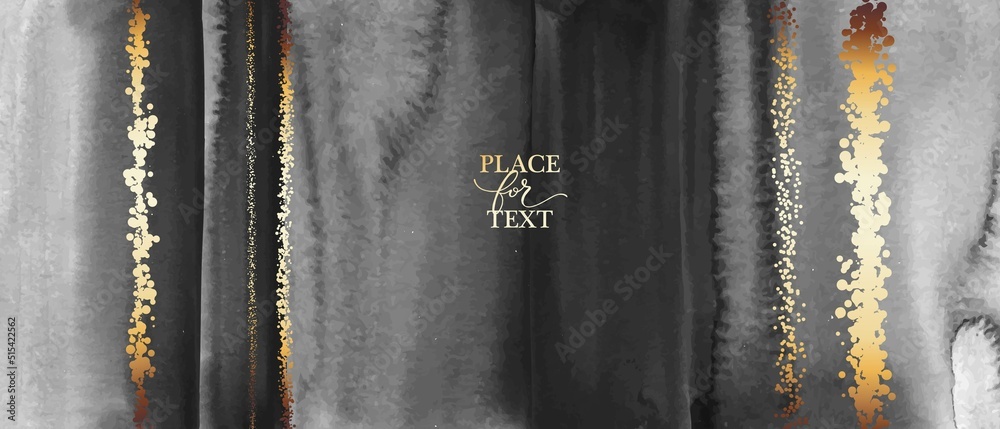 Set of vertical backgrounds. Grey grunge watercolor texture. Brush ...