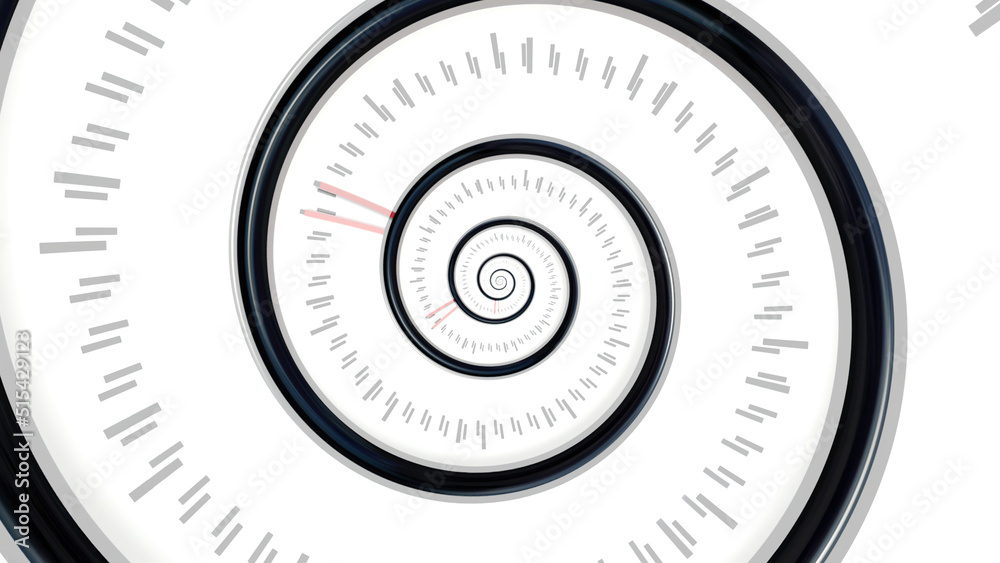 Abstract time tunnel with double vision effect, seamless loop. Blurred ...