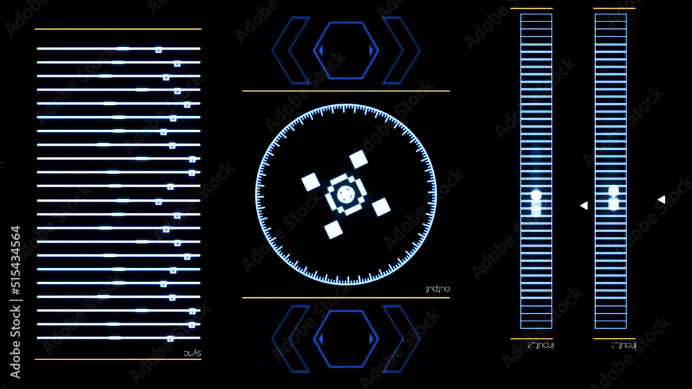 Futuristic Digital Interface Screen With Running Computer Program
