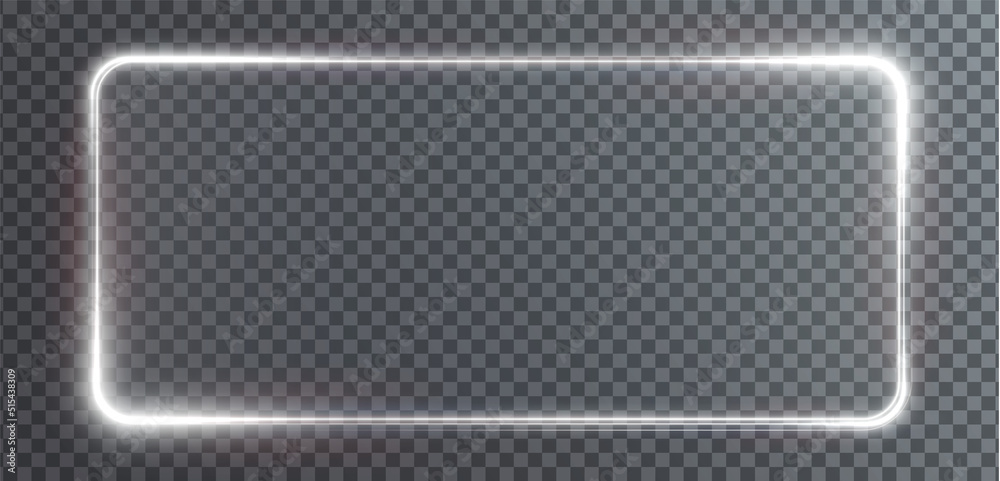 Collection of futuristic hud light white frame. Technological ...