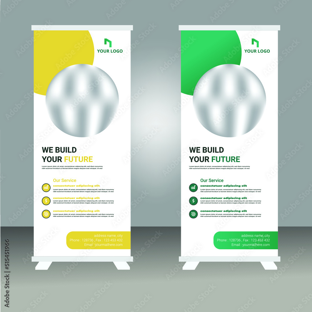 Roll up banner design template, modern x-banner, rull up design, Golf ...