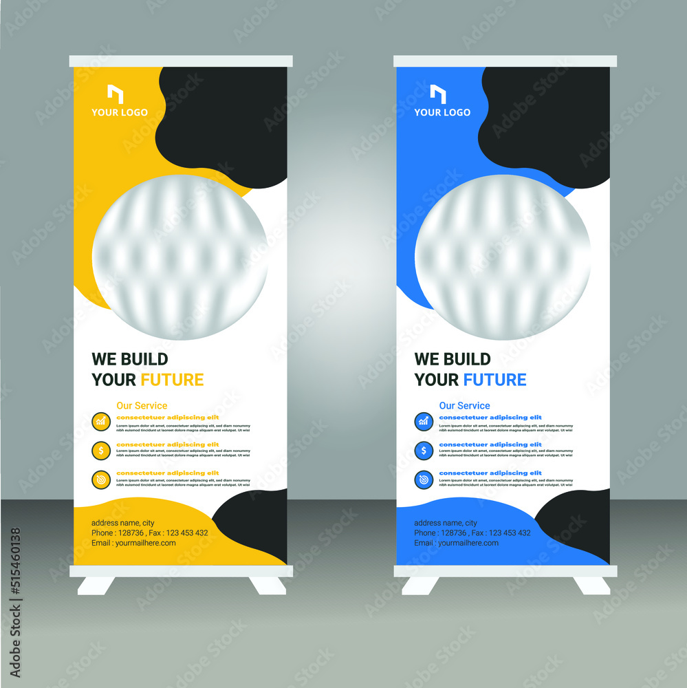 Roll up banner design template, modern x-banner, rull up design, Golf ...